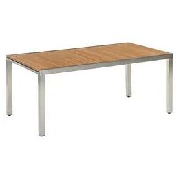 Gartentisch Merxx "Keros", beige (natur, silberfarben), B:100cm H:75cm T:240cm, Tische, 100x240 cm