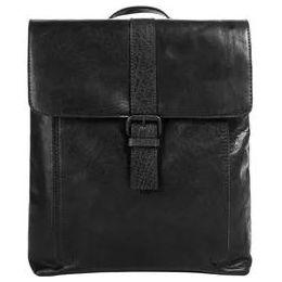 SPIKES & SPARROW Cityrucksack SPIKES & SPARROW, Gr. B/H/T: 28cm x 31cm x 8cm, onesize, schwarz, Leder, Rindsleder, Rucksäcke, echt Leder