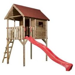 Spielhaus Weka "Tabaluga Kinderstelzenhaus 815", beige (natur), Spielhäuser, KinderB:375cm H:332cm T:235cm, Holzwerkstoff, BxTxH: 375x235x332 cm, B:375cm H:332cm T:235cm
