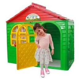 Spielhaus Jamara "Little Home", grün (grün, rot), Spielhäuser, KinderB:130cm H:120cm T:78cm, Kunststoff, BxTxH: 130x78x120 cm, B:130cm H:120cm T:78cm
