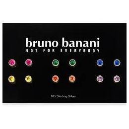 Ohrstecker-Set Bruno Banani "Mulitpack Schmuck Geschenk Silber 925 Ohrschmuckset Regenbogen", gold (gelbgoldfarben, mehrfarbig, mehrfarbig), Ohrringe, Damen, 4mm, Silber 925 (Sterlingsilber), mit Zirkonia (synth.)