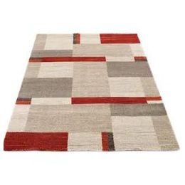 Teppich OCI DIE TEPPICHMARKE "CASTLE BEPPO, auch als L&auml;ufer", rot (rot, beige, braun), B:200cm H:20mm L:250cm, Polypropylen (PP), Teppiche, Teppich, dichter Fris&eacute; Kurzflor, kariert, Wohnzimmer, Schlafzimmer