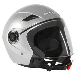 Nerf Motorradhelm NERVE "NH1014" Gr. S, silber (silberfarben), Helme, S Kopfumfang: 55cm - 56cm
