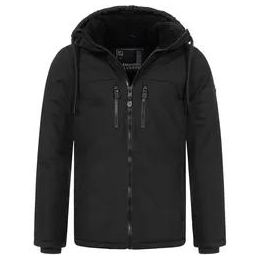 Winterjacke Alessandro Salvarini "ASMori", Herren, Gr. M, schwarz, Obermaterial: 100% Polyester; Innenseite: 100% Polyester, Jacken Winterjacke, mit warmem Teddyfell, Topseller