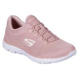 Slip-On Sneaker Skechers "Summits", Damen, Gr. 35, rosa, Synthetik, Textil, Schuhe, Slipper, Freizeitschuh, Komfortschuh mit gepolstertem Schaftrand, Topseller