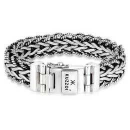Armband Kuzzoi "Herren Panzerarmband Gliederkette 925er Silber" Gr. 21, silber, Armb&auml;nder, Herren, 21cm, ohne Stein, Silber 925 (Sterlingsilber), Armband