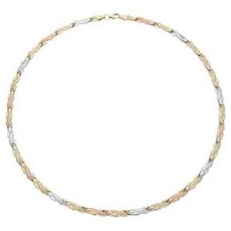 Collier Vivance "tricolor", gelb (gelbgold 375), Halsketten, Herren, Gelbgold 375, Collier