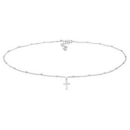 Collier Elli "Choker Kugelkette Kreuz Glaube Schmuck Geschenk 925 Silber" Gr. 36, silber, Halsketten, Damen, 36, ohne Stein, Silber 925 (Sterlingsilber), L: 36, Collier
