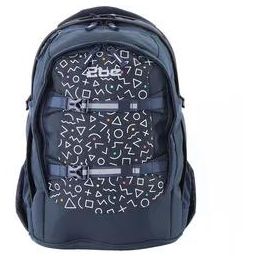Schulrucksack 2be, Kinder, Gr. B/H/T: 23cm, blau (blau, weiß), Kunstfaser, Rucksäcke, mit reflektierenden Elementen