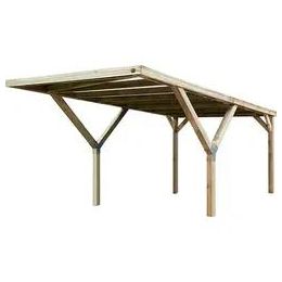 Einzelcarport Weka, braun, B/H/T: 241cm x, Carports, mit PVC-Dach