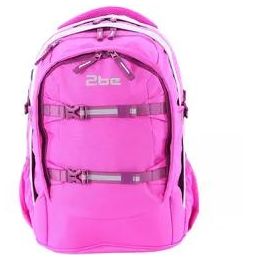 Schulrucksack 2be, Kinder, Gr. B/H/T: 23cm, pink, Kunstfaser, Rucksäcke, mit reflektierenden Elementen