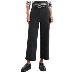 Marc O'Polo Chinohose MARC O'POLO "aus stretchigem Organic Cotton-Mix", Damen, Gr. 38, Normalgrößen, schwarz, Obermaterial: 52% Baumwolle, 40% Polyamid, 8% Elasthan; Futter: 97% Baumwolle, 3% Elasthan, unifarben, weit lang, Hosen