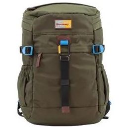 Sportrucksack DISCOVERY "Icon", Gr. B/H/T: 30cm, grün (khaki), Kunstfaser, unifarben, Rucksäcke, aus robustem rPet Polyester-Material