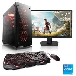 CSL Gaming-PC-Komplettsystem "HydroX V25125", Energieeffizienz: E (A-G), schwarz, Microsoft Windows 11 Home (64 Bit), 16 GB RAM 1.000 GB SSD, Computer_Komplettsysteme