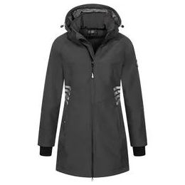 Softshelljacke Arctic Seven "ASGiuliana", Damen, Gr. 5XL, grau (dunkelgrau), Obermaterial: 96% Polyester, 4% Elasthan; Innenmaterial: 100% Polyester, Jacken, mit abnehmbarer Kapuze
