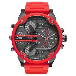 Chronograph Diesel "MR. DADDY 2.0", rot, Armbanduhren, Herren, Quarzuhr, Armbanduhr, Herrenuhr, Stoppfunktion, Edelstahlarmband