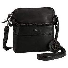 Handtasche Harbour 2nd "Taliza2", Damen, Gr. B/H/T: 18cm x 19cm x 4cm, grau (ash), Leder, Taschen, Handtasche Damen Umhängetasche Schultertasche mit Logoanhänger