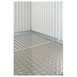 Ger&auml;tehaus-Fu&szlig;boden BioHort "f&uuml;r Ger&auml;tehaus Europa 1/Ger&auml;teschrank Gr. 150", silber (silberfarben), B:141,5cm H:0,5cm T:69,5cm, Aluminium, Gartenhaus-Fu&szlig;b&ouml;den