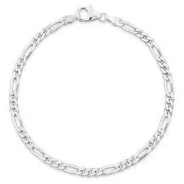 Armband Firetti "Schmuck Geschenk Silber 925 Armschmuck Armkette Figarokette" Gr. 19, silber (silberfarben), Armbänder, Herren, 19, Silber 925 (Sterlingsilber), Made in Germany
