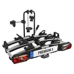 Kupplungsfahrradträger Eufab "PREMIUM 3", schwarz, B:115cm H:67cm T:74cm, Fahrradträger, abschließbar