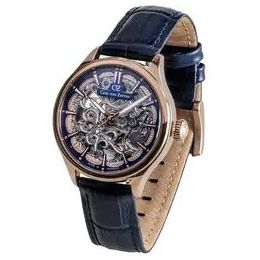 Automatikuhr Carl von Zeyten "Horbach", blau, Armbanduhren, Damen, Armbanduhr,Damenuhr, Skelettuhr, Made in Germany, Mechanische Uhr