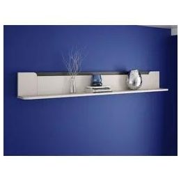 Wandregal FORTE "Vodol", beige (sand, schwarz), B:200cm H:25,6cm T:21,9cm, Spanplatte, Regale, Wandboard, farbliche Absetzung, vielseitig einsetzbar