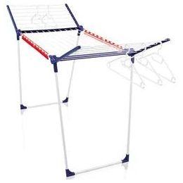 Wäscheständer Leifheit "Pegasus 200", blau (blau, weiß), B:167cm H:87cm T:66cm, Kunststoff, Metall, Wäscheständer, &5 Kleiderbügel,4 Kleinteilehalter + Wäscheklammerbeutel ohne Klammern