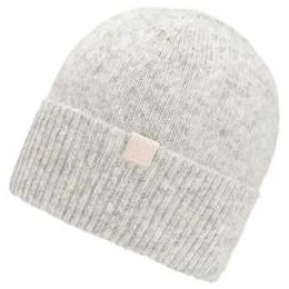 Strickmütze Chillouts "Riana Hat", Damen, grau (grau melange), Feinstrick, Materialmix, meliert, Mützen, mit dezentem Markenlogo und breitem Umschlag