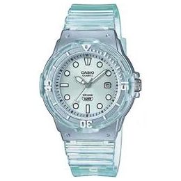 Quarzuhr, blau (türkisfarben (transparent)), Casio TIMELESS COLLECTION, Armbanduhren, Kinder, Armbanduhr, Kinder, Jugendliche, bis 10 bar wasserdicht, Leuchtzeiger