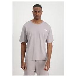 T-Shirt Alpha Industries "Organics OS Roll-Up T-Shirt", Herren, Gr. L, grau (organic grau), Obermaterial: 100% Baumwolle, Shirts