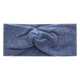 Stirnband ZwillingSHERZ ""Classic"", Damen, blau (jeans), Strick, Kaschmir, Mützen, Knoten vorn, Cashmere, Feinstrick