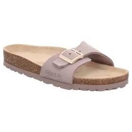 Pantolette Rohde, Damen, Gr. 39, beige (hellbeige), Veloursleder, Schuhe, Keilabsatz, Sommerschuh, Schlappen mit vorgeformtem Softfußbett