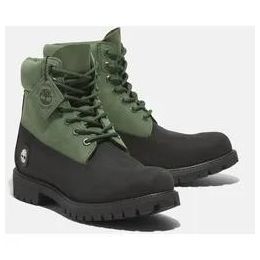 Schnürboots Timberland "6 inch Premium FTB", Gr. 43,5, grün (schwarz nubuck w dunkelgrün), Nubukleder, Schuhe, Winterstiefel, Schnürstiefel, Winterschuhe, wasserdicht