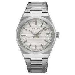Quarzuhr Seiko, silber (silberfarben), Armbanduhren, Damen, Armbanduhr, Damenuhr, Edelstahlarmband, Datum, Saphirglas