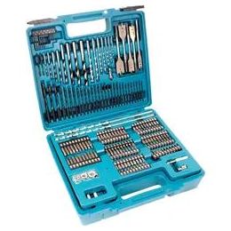 Bohrer- und Bitset Makita, blau (petrol), Kunststoff, Bits, 256-tlg., inkl. Aufbewahrungskoffer
