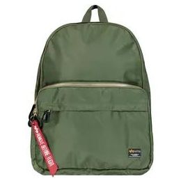 Rucksack Alpha Industries "Crew Backpack", Gr. onesize, grün (sage, grün), Obermaterial 1: 100% Nylon, Obermaterial 2: 100% Polyester, Futter: 100% Nylon, Rucksäcke