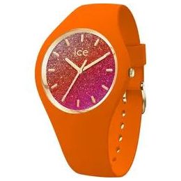 Ice Watch Quarzuhr ICE-WATCH "ICE glitter - S37 - 3H", orange, Armbanduhren, Damen, Armbanduhr, Damenuhr, Silikonarmband, bis 10 bar wasserdicht