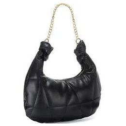 Handtasche Vivance "Schultertasche", Damen, Gr. B/H/T: 40cm x 20cm, schwarz, Lederimitat, unifarben, Taschen Handtasche, mit modischer Steppung, Minibag, Henkeltasche VEGAN