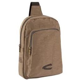 Cityrucksack Camel Active "Journey", Gr. B/H/T: 21cm x 28cm x 9cm, beige (natur), Nylon, aufgeraut, bestickt, clean, unifarben, Rucksäcke, vielseitiger Begleiter aus robustem Nylon und mit leichtem Gewicht