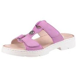Pantolette Ara "LA PALMA", Damen, Gr. 37, lila (orchidee), Veloursleder, unifarben, Schuhe, Sandale, Klettschuh in Schuhweite G (= weit)