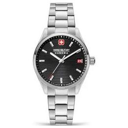 Quarzuhr "ROADRUNNER LADY, SMWLH2200201", silber (silberfarben), Swiss Military HANOWA, Armbanduhren, Damen, Armbanduhr, Damenuhr, Swiss Made, Datum, Saphirglas, analog