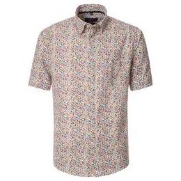Leinenhemd Casamoda "Casamoda Leinenhemd Print", Herren, Gr. 3XL, Normalgrößen, rot, 50% Leinen, 50% Baumwolle, bedruckt, lässig geschnitten, Hemden