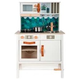 Spielküche Small Foot "Kinderküche "tasty"", weiß, Spielküchen, KinderB:57cm H:87cm T:58cm, Holz, Metall, mit Licht und Sound, B:57cm H:87cm T:58cm