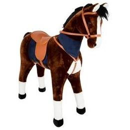 Stehpferd Small Foot "Stehpferd XL mit Sound, braun", braun, Stehtiere, KinderB:25cm H:100cm L:100cm, B:25cm H:100cm L:100cm