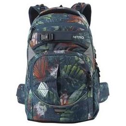 Schulrucksack Nitro "Superhero", Gr. B/H/T: 30cm x 44cm x 22cm, bunt (tropical), Polyester, Rucksäcke, Rucksack für Schule und Freizeit