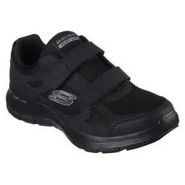 Sneaker Skechers "FLEX ADVANTAGE 4.0", Herren, Gr. 40, schwarz, Leder, Lederimitat, Mesh, Schuhe, mit Klettverschlüssen, Freizeitschuh, Halbschuh, Schnürschuh