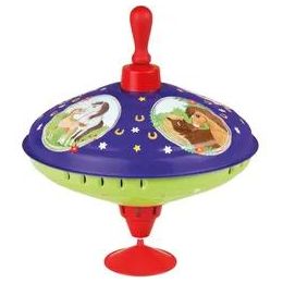 Brummkreisel LENA "Pferdetraum", grün (grün, lila), Kreisel, KinderH:21 Ø:19, Blech, Made in Europe, H:21 Ø:19