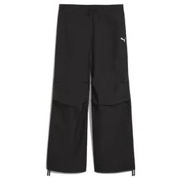 Sporthose Puma "Wardrobe Essentials Gewebte Parachute-Hose Damen", Damen, Gr. M, Normalgrößen, schwarz, Obermaterial: 100% Polyester; Tasche – Oben: 100% Polyester, unifarben, regular fit, Hosen