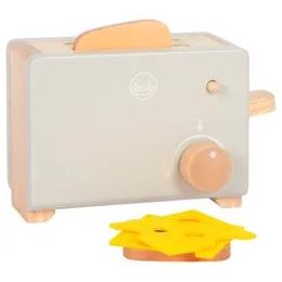 Kinder-Toaster Small Foot "Toaster-Set, grau tasty", grau, Spielzeug-Haushaltsgeräte, KinderB:20cm H:7,5cm T:12cm, Holz, B:20cm H:7,5cm T:12cm