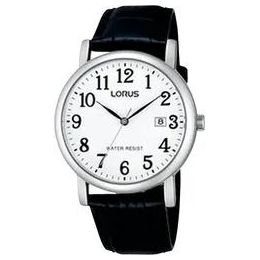 Quarzuhr Lorus, schwarz, Armbanduhren, Damen, Armbanduhr, Herrenuhr, Damenuhr, Datum, Lederarmband